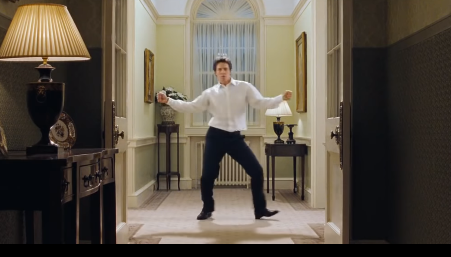 Hugh Grant Love Actually Dance Gif