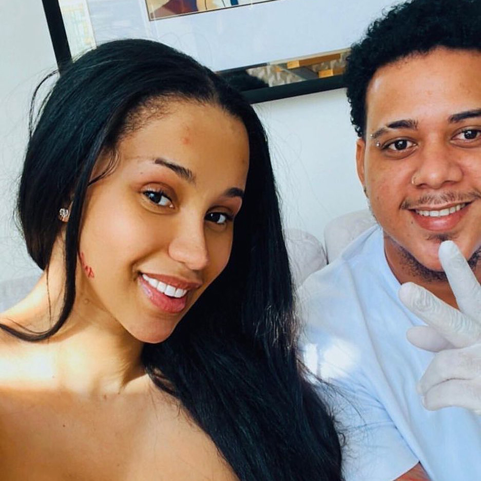 Cardi B Gets First Face Tattoo